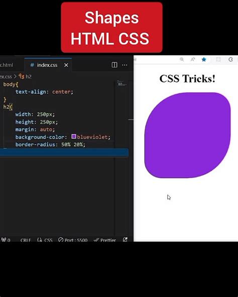 Make Weird Shapes In Html Css Shorts Shortsfeed Html Css Youtube