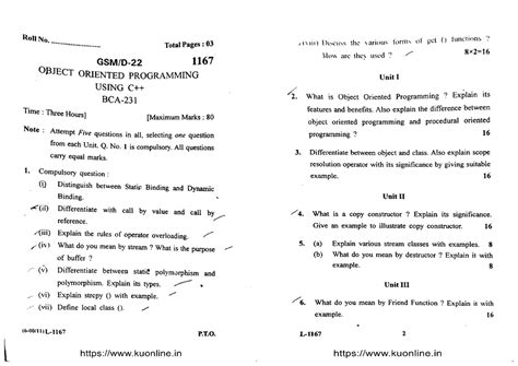 OOPS Dec Summary Bachelor Of Computer Application Studocu
