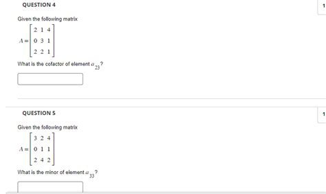 Solved Given The Following Matrix A⎣⎡202132411⎦⎤ What Is