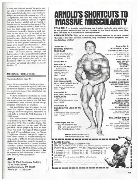 Ask The Champ June 1975 Vintage Body Building Magazines