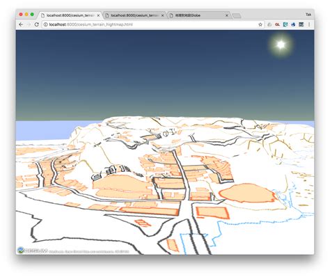 cesium terrain builderの使い方メモ cesium qiita