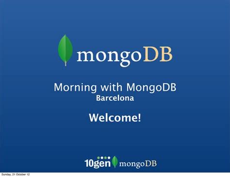 A Morning with MongoDB Barcelona: Introduction | PDF | Databases ...