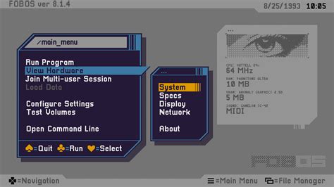 Vintage Computer Game Menu Vintage Computer Game Menu