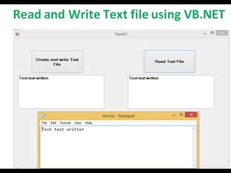 How To Read And Write Text Files In Winforms Desktop Apps Using VB NET YouTube
