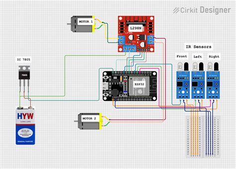 Esp32 Controlled Obstacle Avoidance Robot With Ir Sensors And L298n