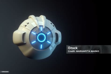 검은 배경에 고립 된 카메라 또는 미래 조립 기계와 공상 과학 비행 무인 항공기 미래 기술 인공 지능 3d 렌더링 3d 그림 3차원 형태에 대한 스톡 사진 및 기타 이미지