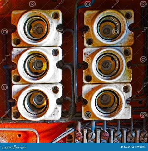 Ceramic Fuses in Old Electric Box Stock Photo - Image of texture, electrical: 43354758