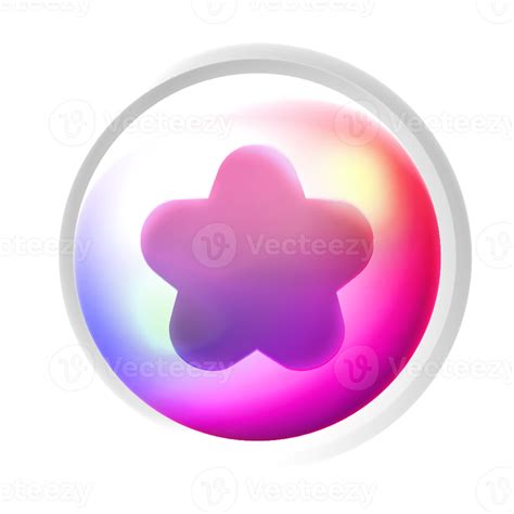Star Or Favorite Symbol Colorful Game Button 20967761 Png