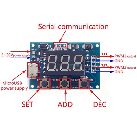 Jual PWM Generator Digital LED Duty Cycle Pulse Frequency 2 Channel Shopee Indonesia