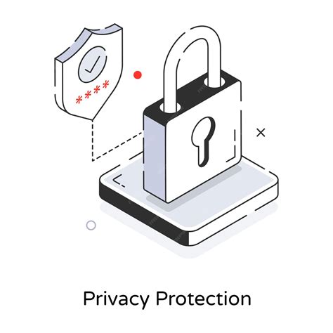 Premium Vector Privacy Protection Outline 3d Icon Vector