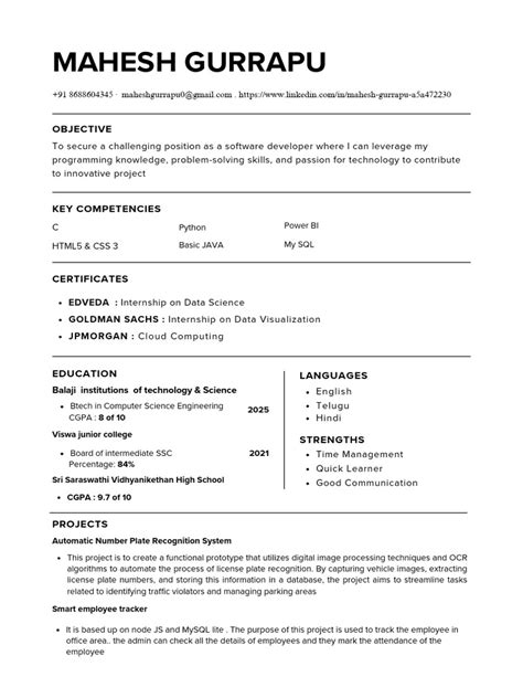 mahesh gurapu resume pdf