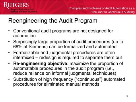 Ppt Principles And Problems Of Audit Automation As A Precursor To