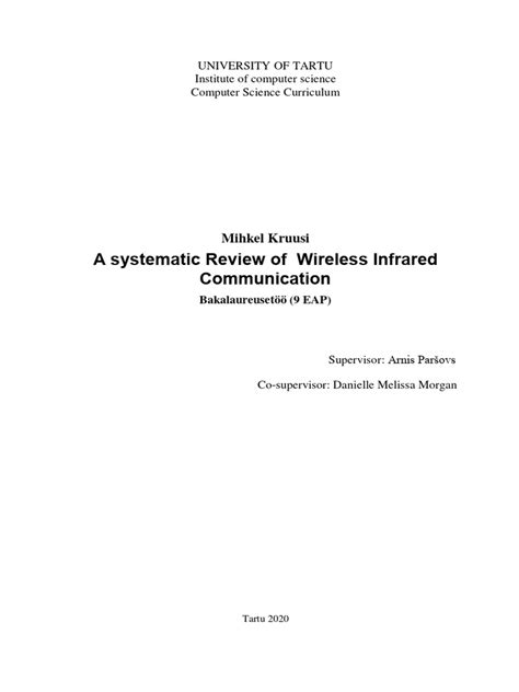 A Systematic Review Of Wireless Infrared Communication Pdf Infrared
