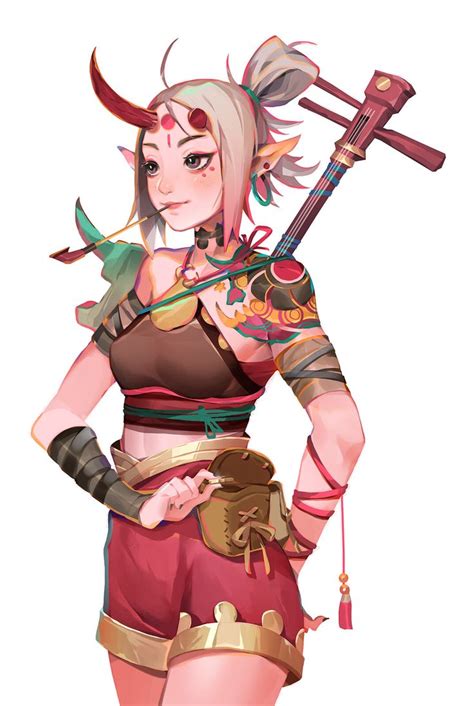 Artstation Yokai Girl Chawin Choosrirat Girl Zelda Characters Character