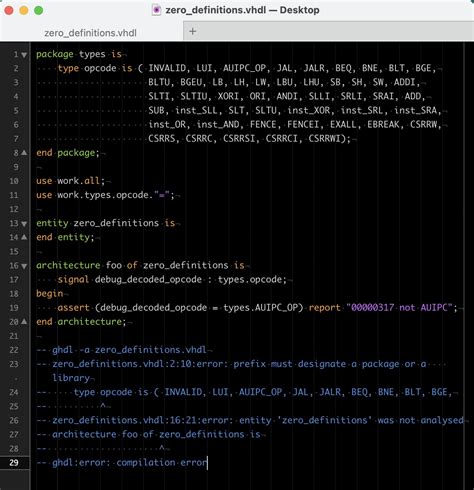 Vhdl Vivado Cannot Determine Equality Operator For Enum Type In Assert Statement Electrical