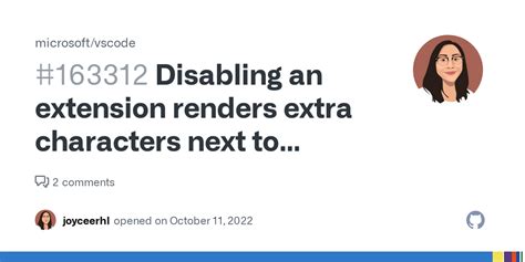Disabling An Extension Renders Extra Characters Next To Disabled Indicator Issue