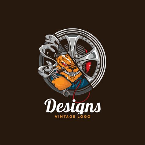 Workshop Logo Template Illustration With A Fox Character 16593810