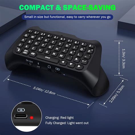Buy Moko Green Backlight Keyboard For Ps5 Controller Ps5 Wireless Mini Keyboard Chatpad For