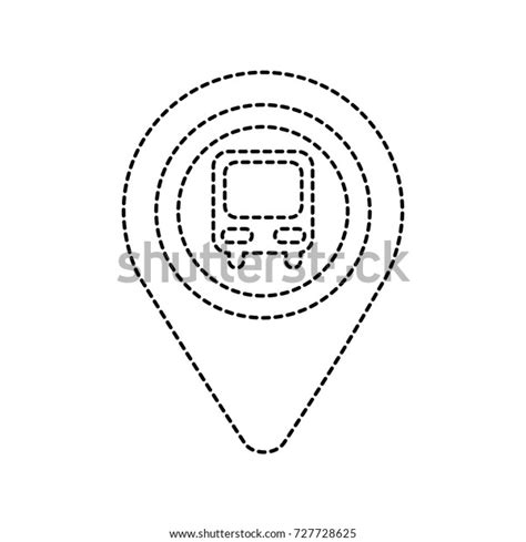 Map Pointer Symbol Bus Station Location Stock Vector Royalty Free Shutterstock