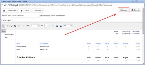 How To Schedule A Report For Delivery Via Email Or Share Print Manager
