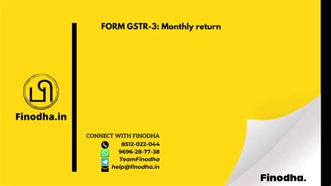 Form Gstr 3 Monthly Return