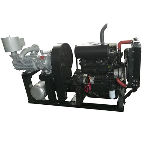 China 10 Cbm Diesel Engine Driven Bulk Cement Trailer Compressor