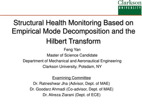 Ppt Structural Health Monitoring Based On Empirical Mode