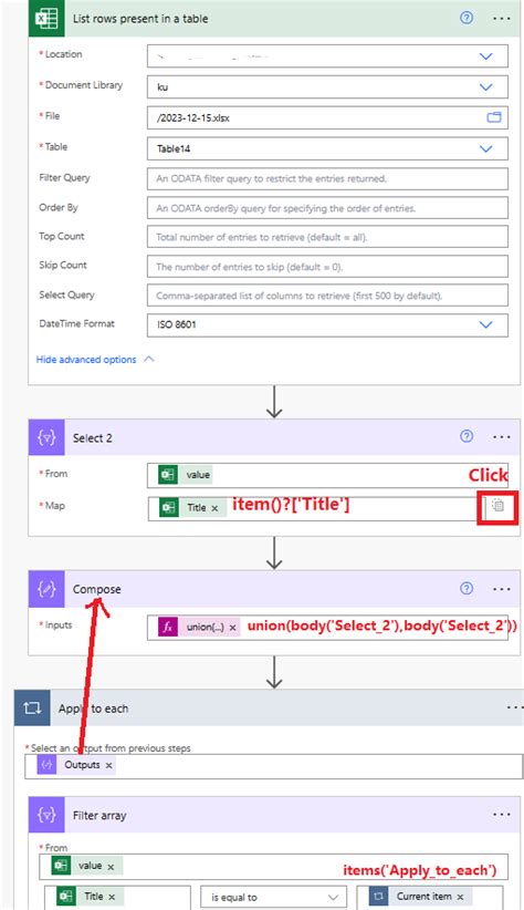 solved combine excel rows and upload in sharepoint power platform