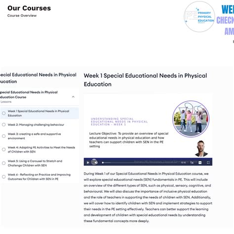 Free Primary Pe Continuous Professional Development Courses Primary