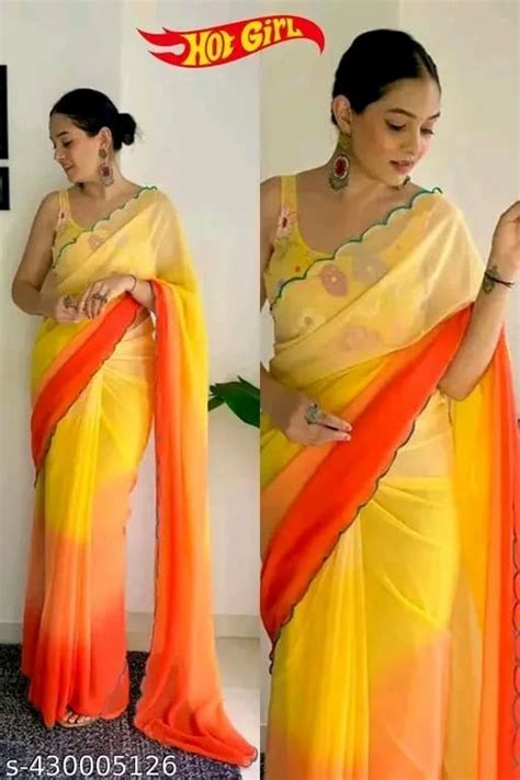 Border Multicolor Hot Girl Saree With Blouse Piece At Rs 500 In Surat
