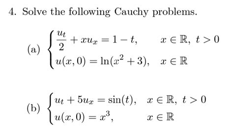 Solved Solve The Following Cauchy