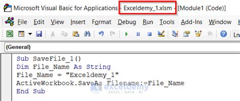 How To Use Macro To Save Excel File With New Name 5 Ways