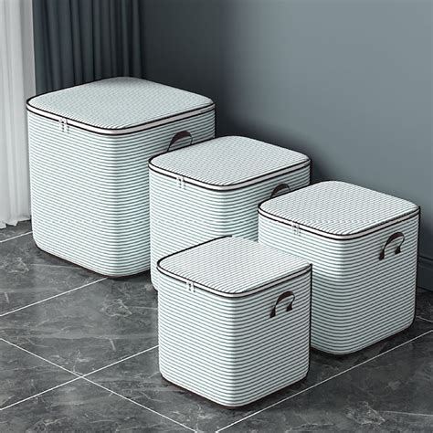 Quilt Storage Box With Handlr Large Capacity Moving Packing Bag With