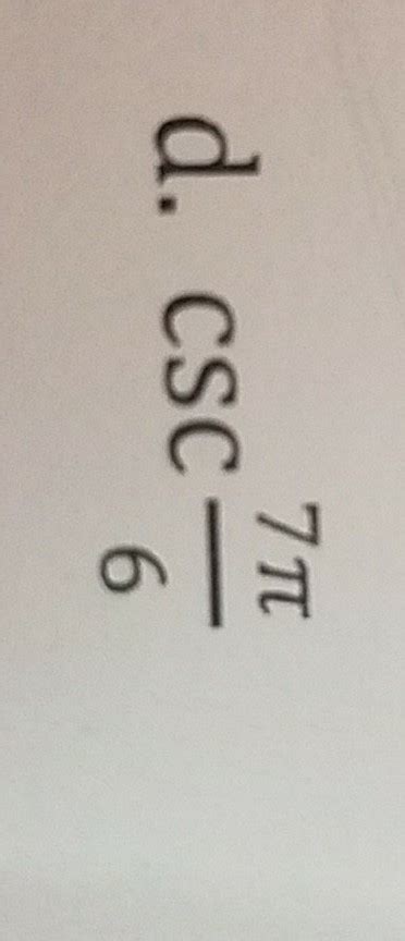 Solved D Csc Chegg
