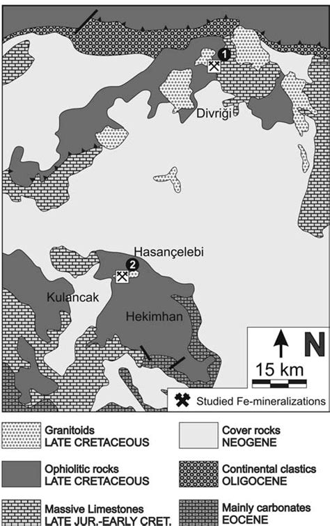 Outline Geological Map Showing Two Distinct Areas With Iron Download Scientific Diagram