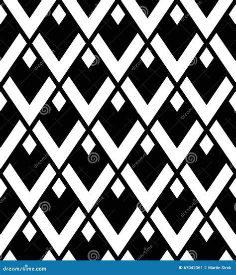 Vector Modern Seamless Geometry Pattern Triangle Black And White Abstract Stock Vector