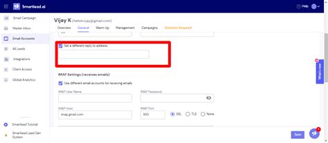 How To Set Up A Different Reply To Address For My Email Account Smartlead Ai