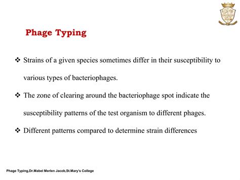 Microbiology Phage Typing PPTX