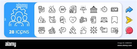 Education Shipment And Alarm Line Icons For Web App Printing App