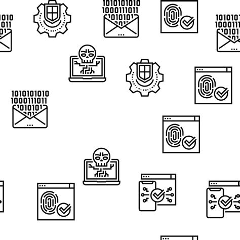 Internet Security Vector Seamless Pattern 18777146 Vector Art At Vecteezy