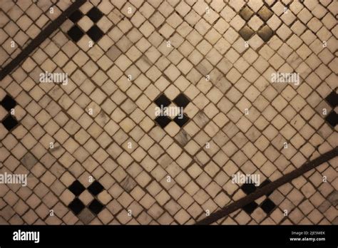 Vintage Pattern Of A Square Tile Mosaic Floor Stock Photo Alamy