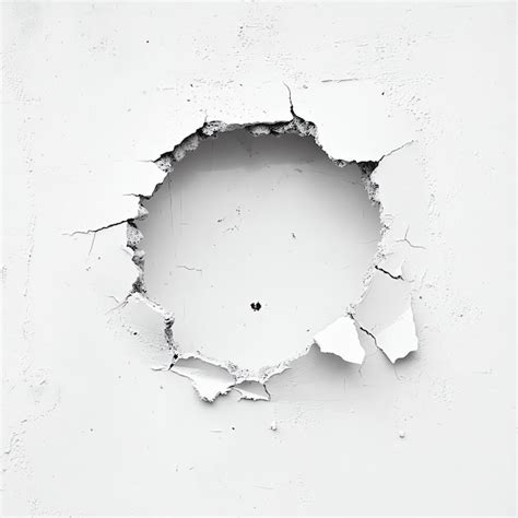 Bullet Hole On Wall Premium Ai Generated Image