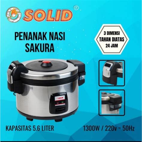 Jual Rice Cooker Kapasitas Besar 5 6 Liter Rice Cooker Restoran Rice Cooker Solid Sakura 5 6