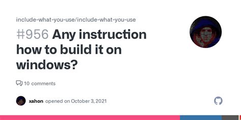 Any Instruction How To Build It On Windows · Issue 956 · Include What You Useinclude What You