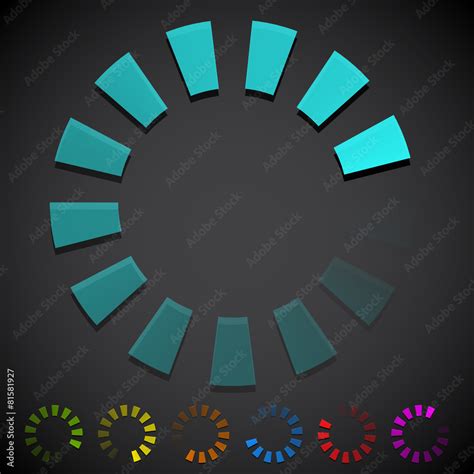 Round Preloader Buffer Shape Circular Progress Indicator Stock Vector