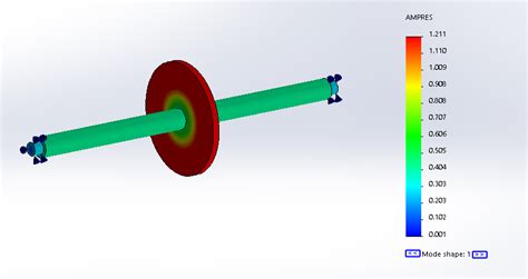 Frequency Analysis Of The Rotating Shaft Using Solidworks Simulation Projects Skill Lync