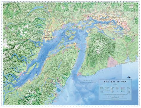 The Salish Sea Map Etsy