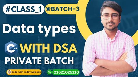 Class 01 Data Types C With Dsa Private Batch 3 Code With