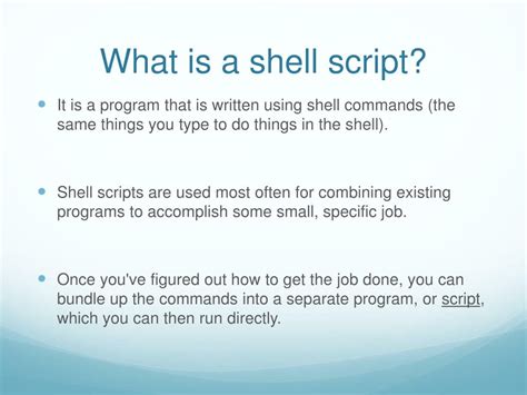 PPT Shell Scripting PowerPoint Presentation Free Download ID