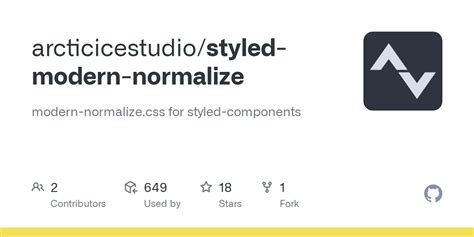Github Arcticicestudio Styled Modern Normalize Modern Normalize Css For Styled Components